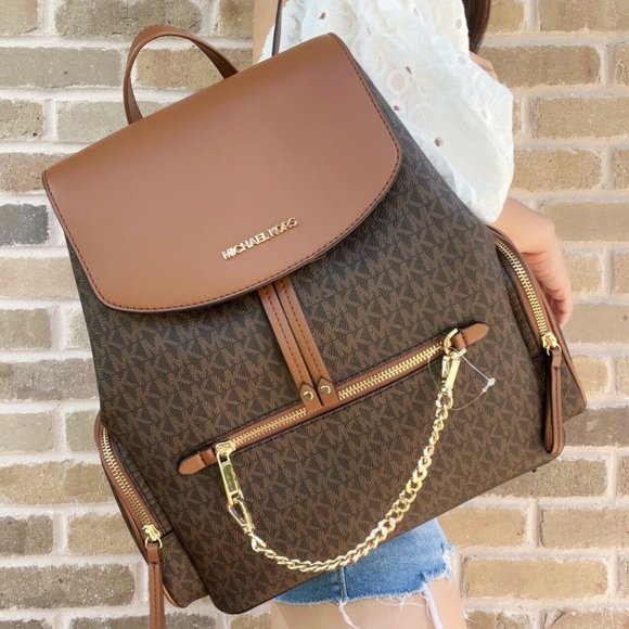 Michael Kors | Bags | Nwt Michael Kors Large Backpack Brown Mk ...